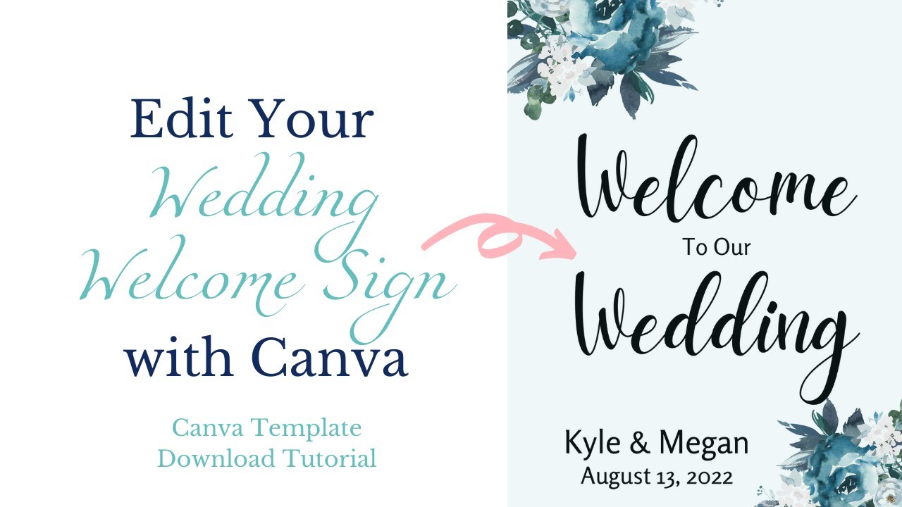 How To Edit A Canva Template - Printable and Editable Wedding Signs ...