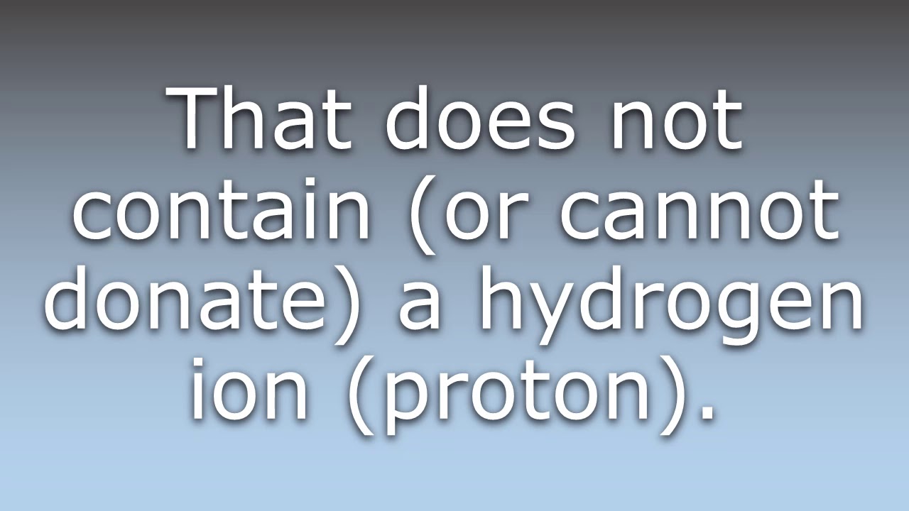What does Aprotic mean? - YouTube