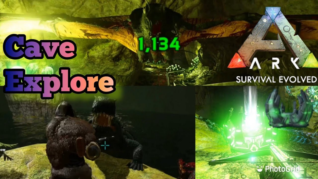 ARK SURVIVAL EVOLVED The Island Exploring CAVE Part 2 #akaibb # ...