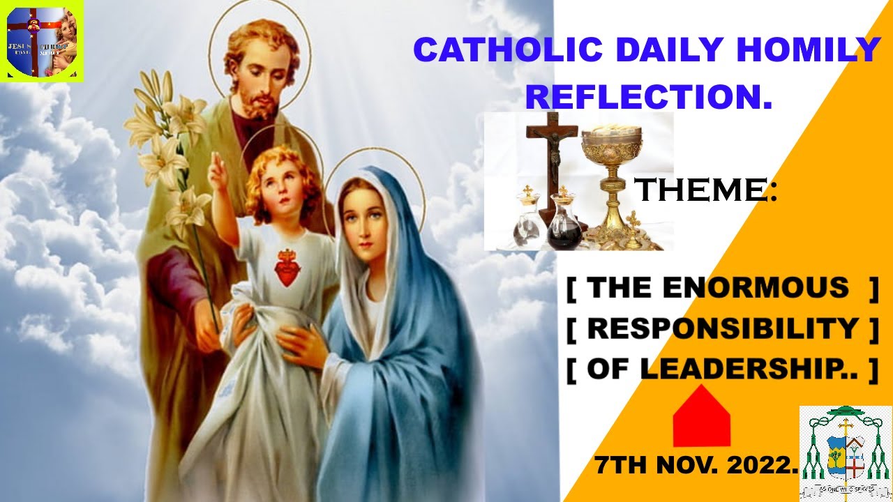 Catholic daily homily reflection for today [ The Enormous ...