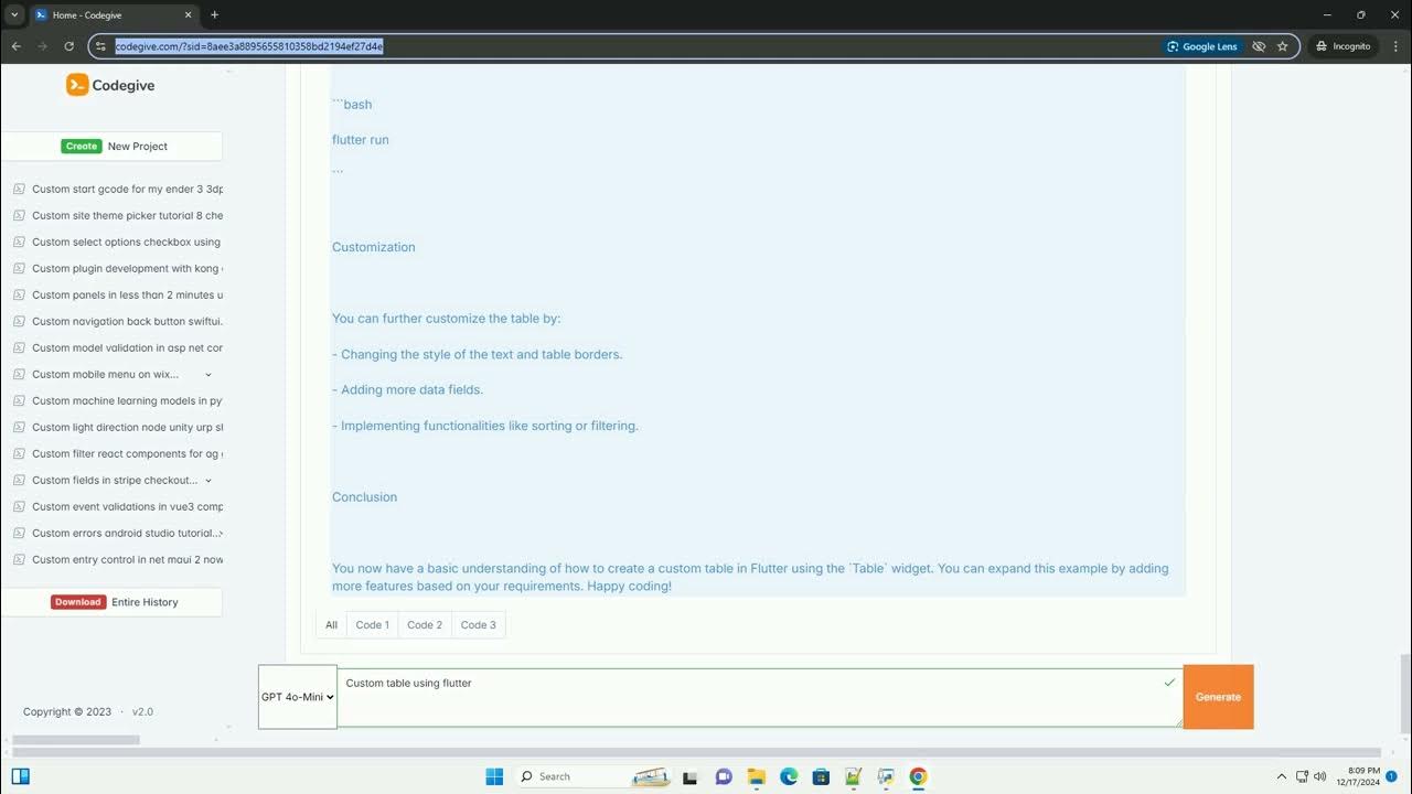 custom table using flutter - YouTube
