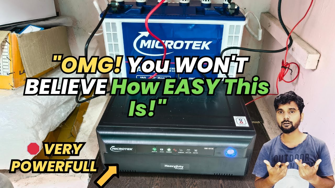 NEW Microtek Heavy Duty Turbo 1550 Inverter Unboxing + Easy Battery ...