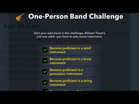How to complete the Bitlife One-Person Band Challenge! - YouTube