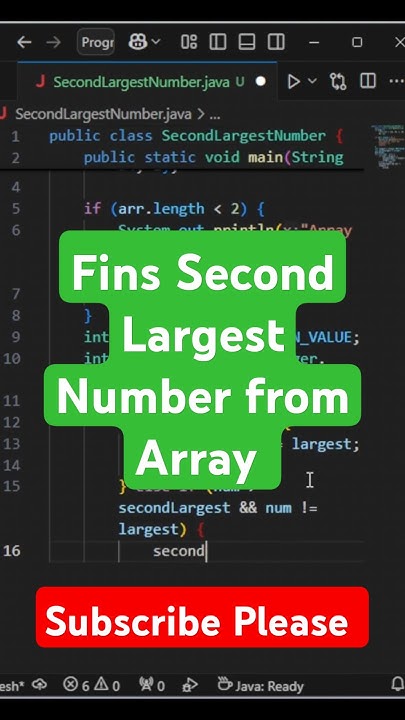 Top Java Expert Reveals Fastest Way to Find Second Largest Number # ...