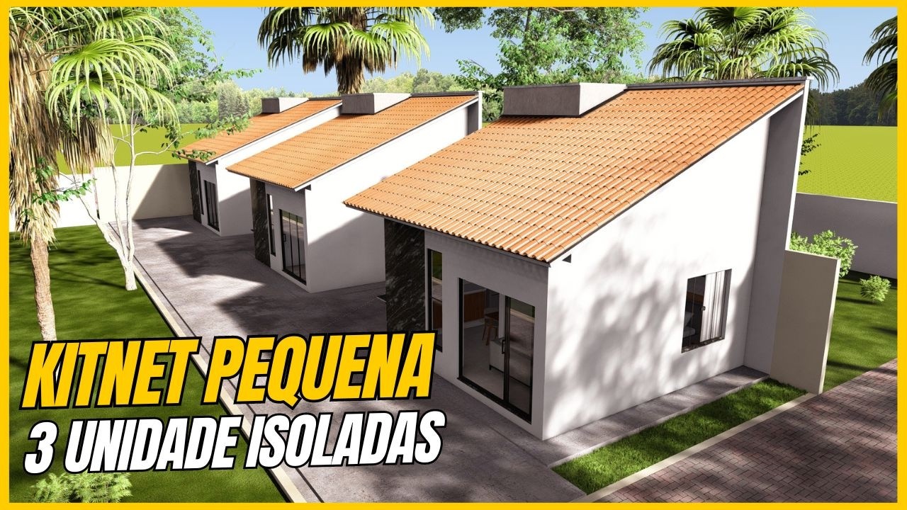 MODELO DE KITNET ISOLADA | kitnet pequena 35m² - YouTube