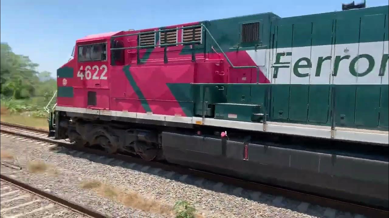 Fxe 4622 fxe 4010 con intermodal en colima y corriendo rumbo al norte - YouTube