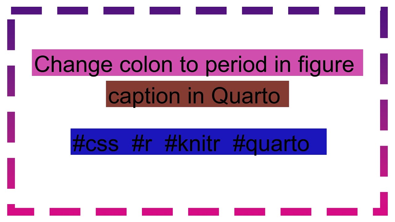 Change colon to period in figure caption in Quarto - YouTube