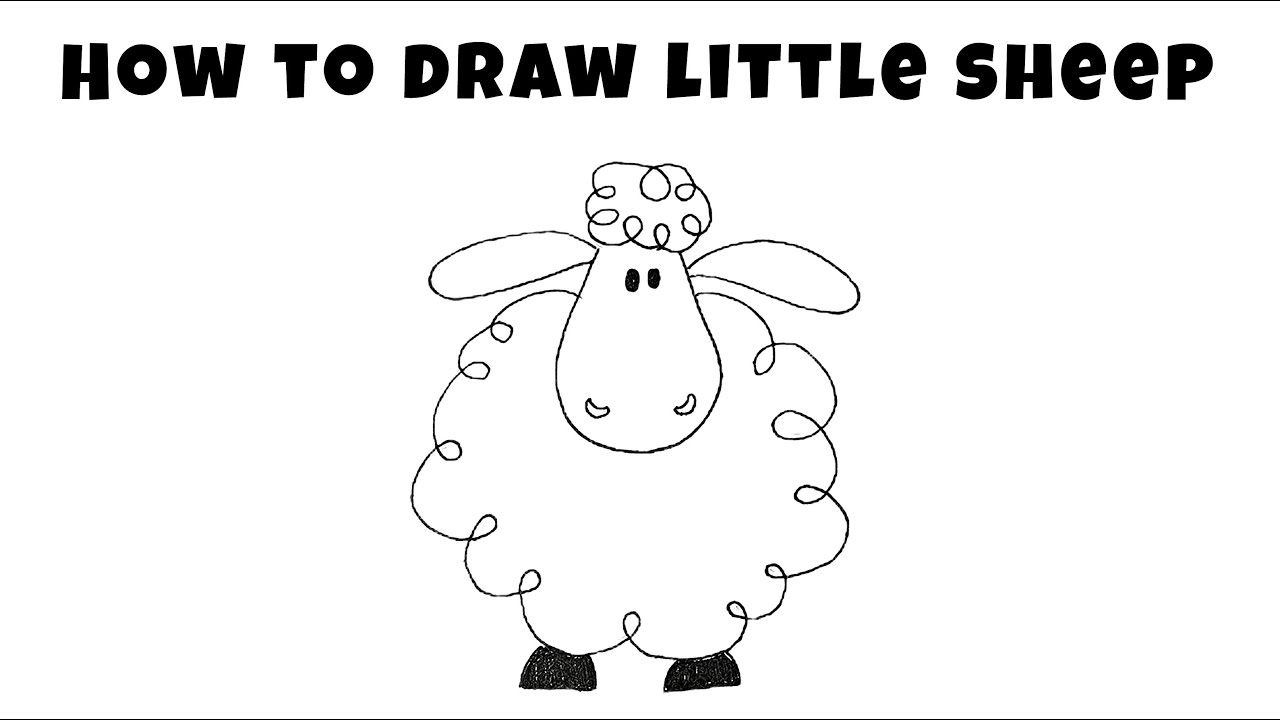 How to Draw Very Cute Little Sheep in Minutes – Discover The Joy of ...