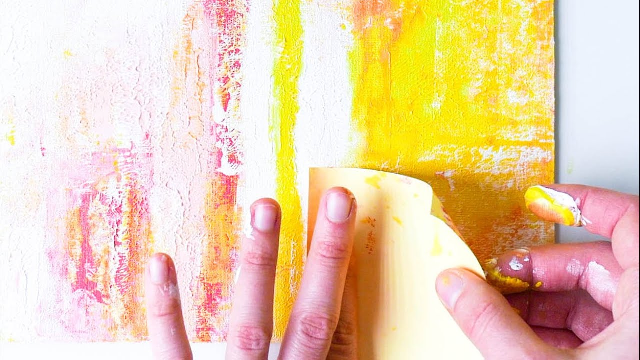 Finger Painting and a Piece of Paper - Acrylic on Canvas - abstract ...