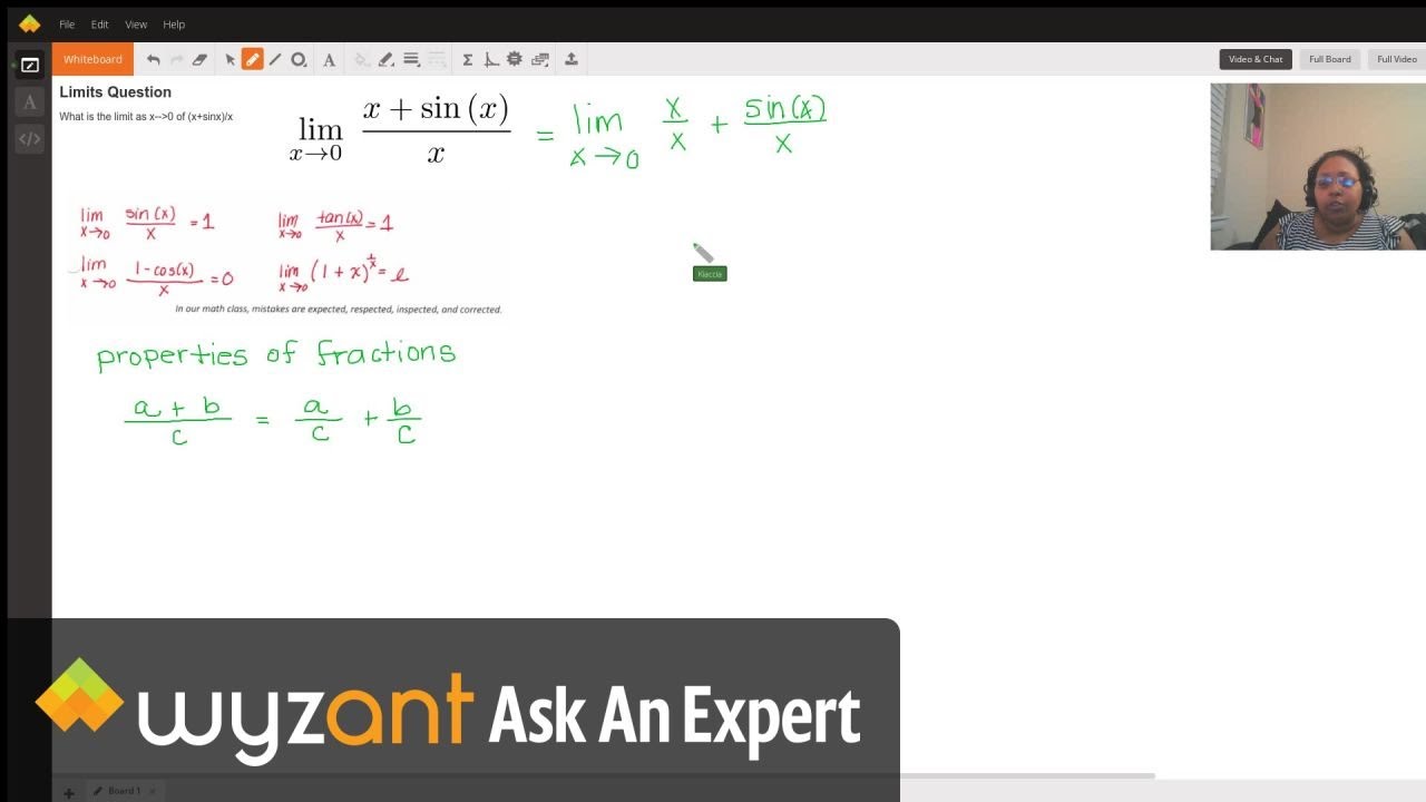 Evaluating a basic limit involving common trig ratios - YouTube