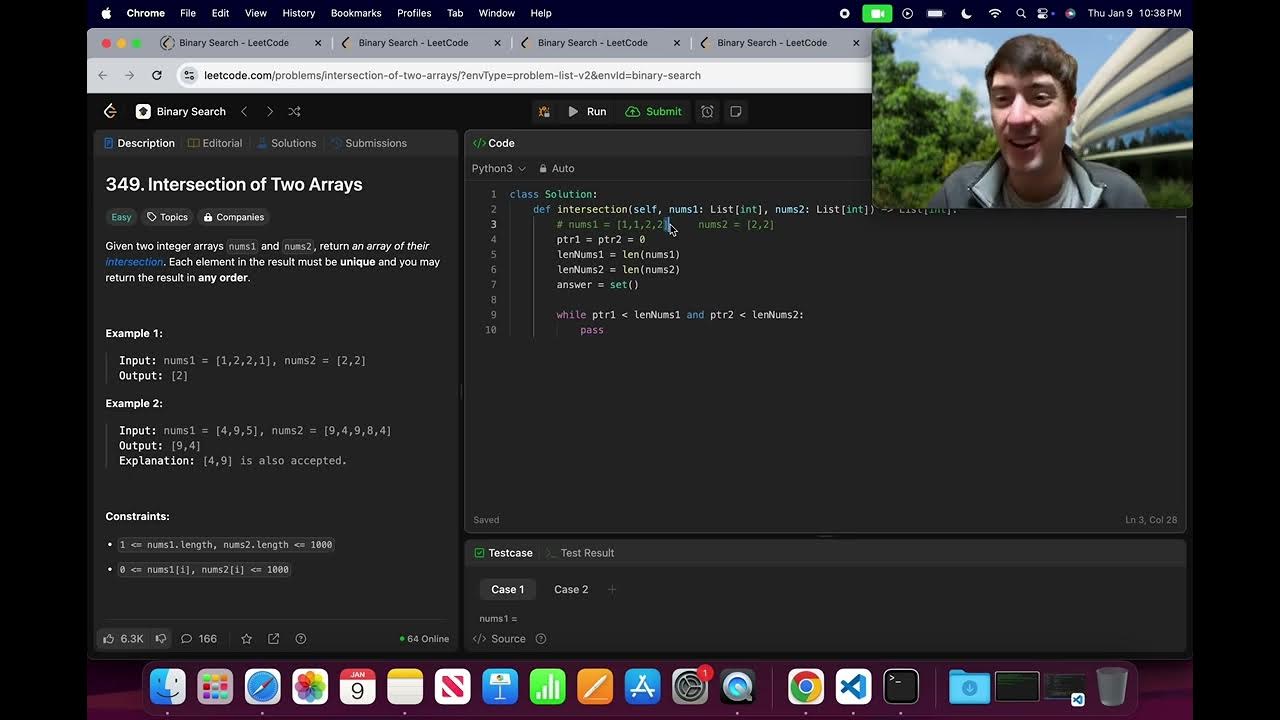 Successful Leetcode Adventure: 349. Intersection of Two Arrays - YouTube