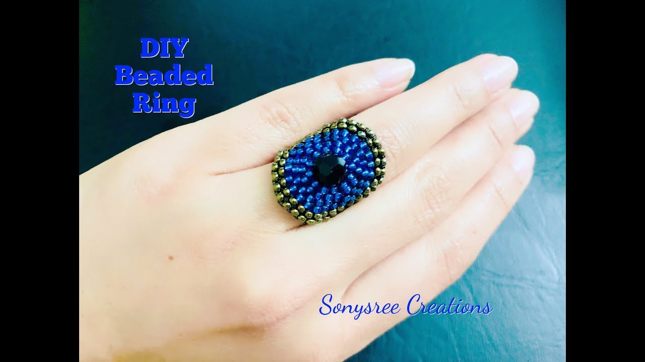 Circular brick stitch Ring Beaded Ring 💞 - YouTube