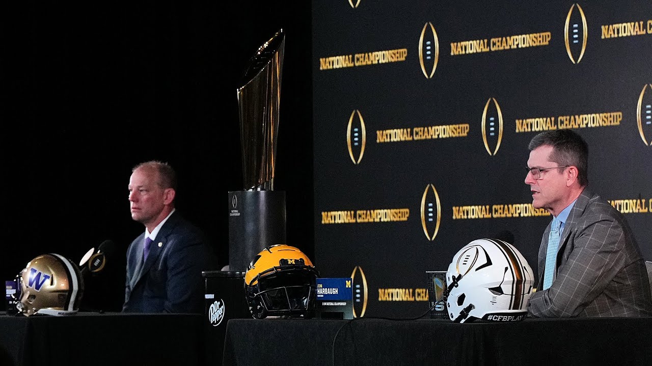 2024 CFP National Championship Head Coaches News Conference - YouTube