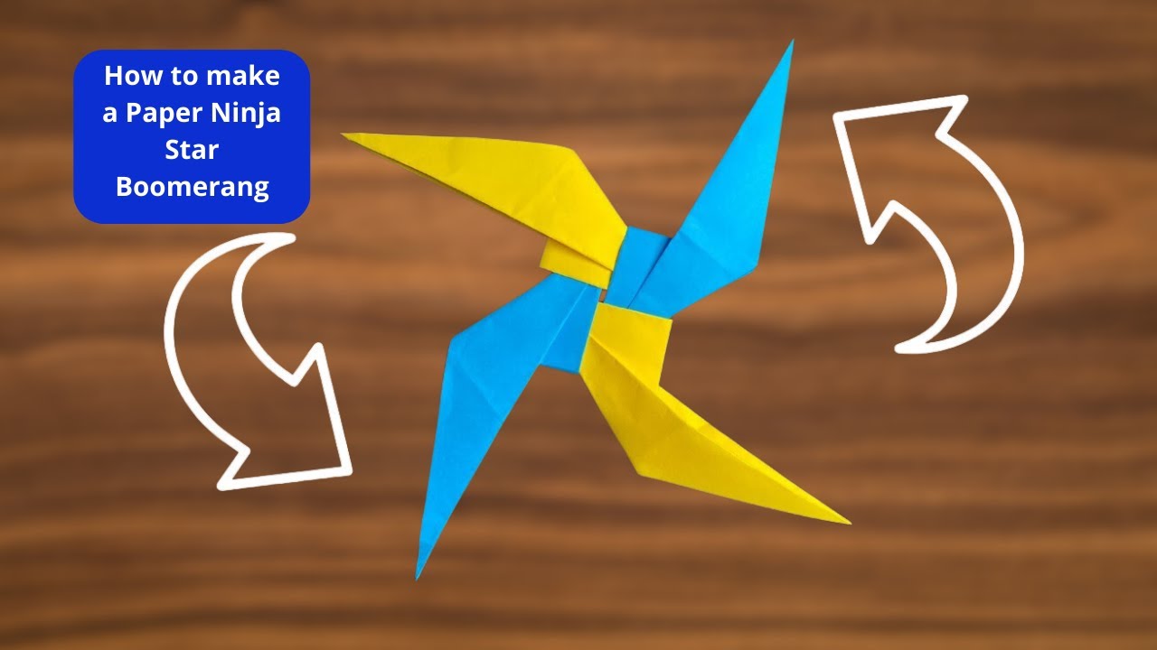 How to make a Paper Ninja Star Boomerang - Origami - YouTube