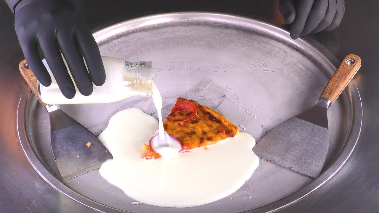 Asmr Pizza Ice Cream Rolls How To Make Dominos Pizza To Fried Ice