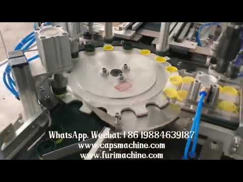 2 pieces edible oil cap assembly machine - YouTube