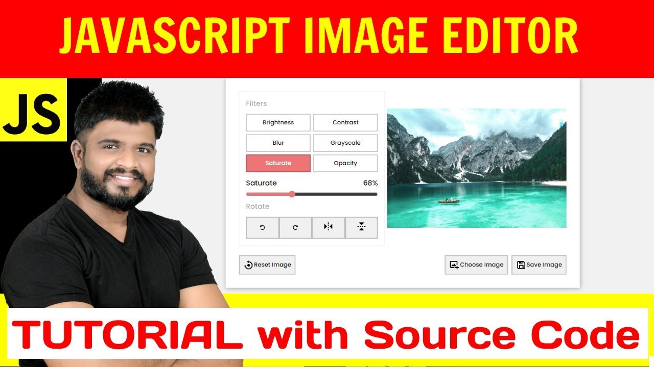 Ep63 - Online Image Editor with JavaScript Tutorial & Source Code - YouTube