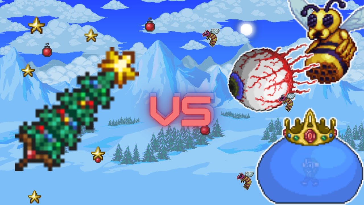 Christmas Tree Sword VS All Bosses | Terraria - YouTube