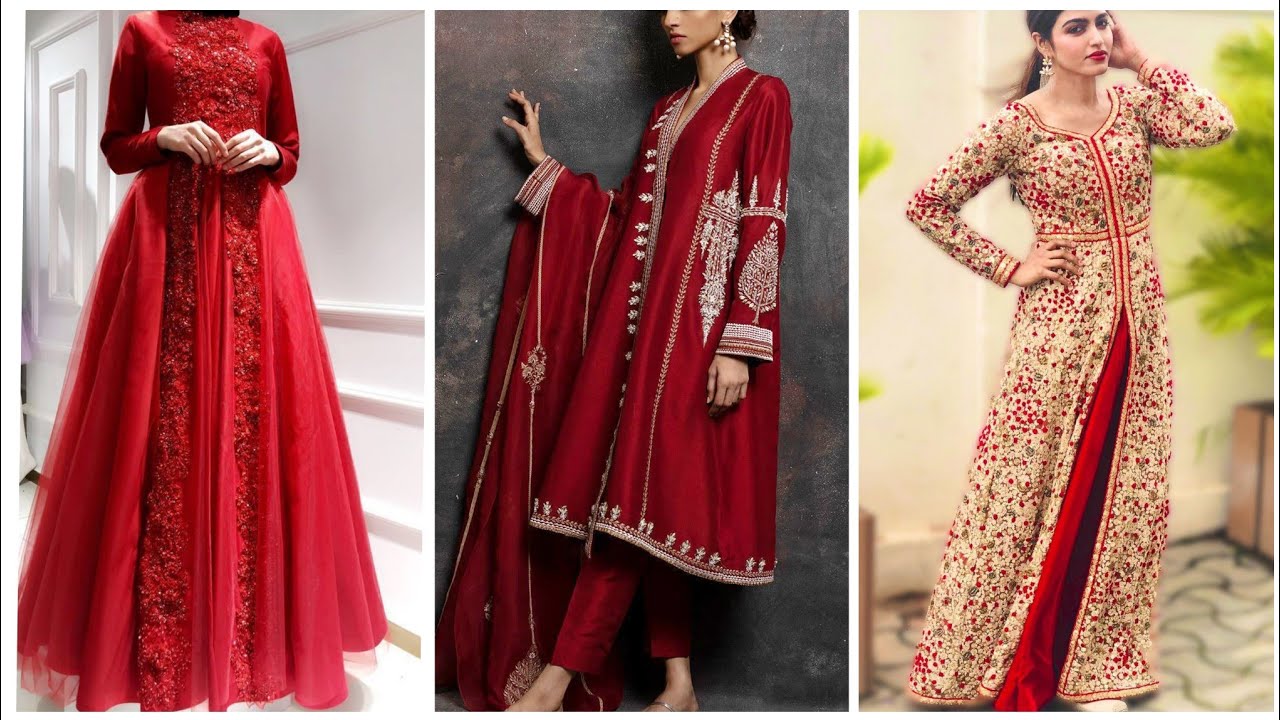 Beautiful and stylish red dresses collection ideas for girls - YouTube