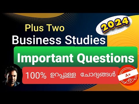 Plus Two Business Studies Important Questions | 100% ഉറപ്പുള്ള ചോദ്യങ്ങ ...