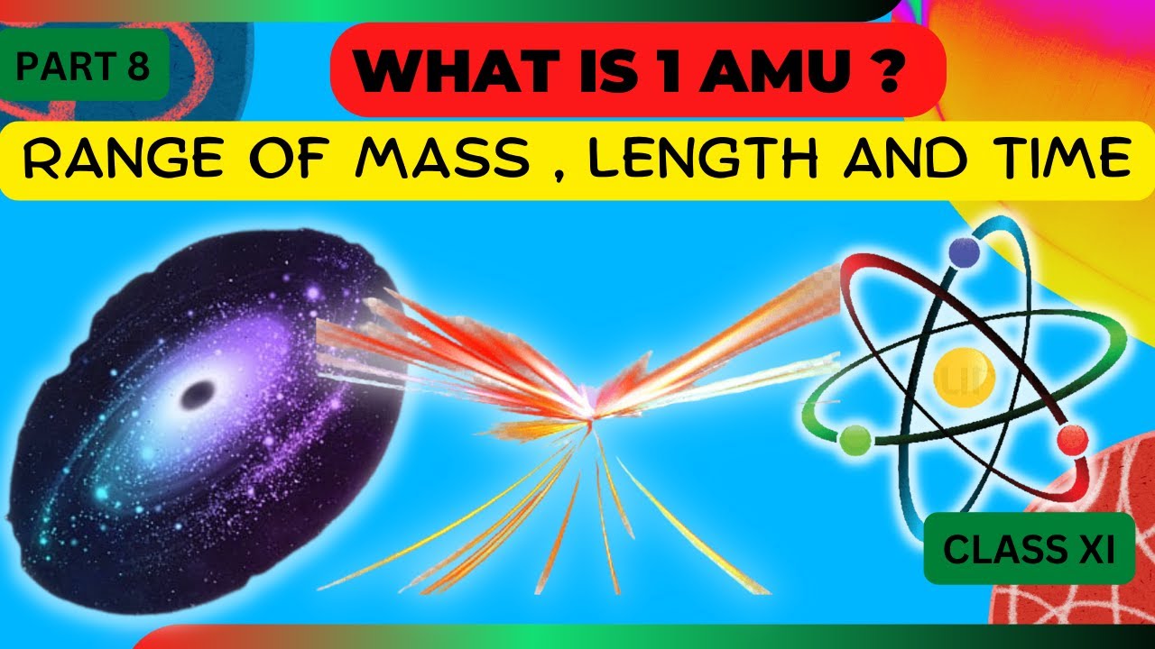 What Is 1 Amu Range Of Mass Length And Time In Class 11 Physics