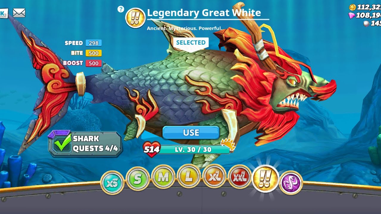 NEW BIG LEGENDARY GREAT WHITE EAT ALL HUNGRY SHARK WORLD - BIG SHARK ...