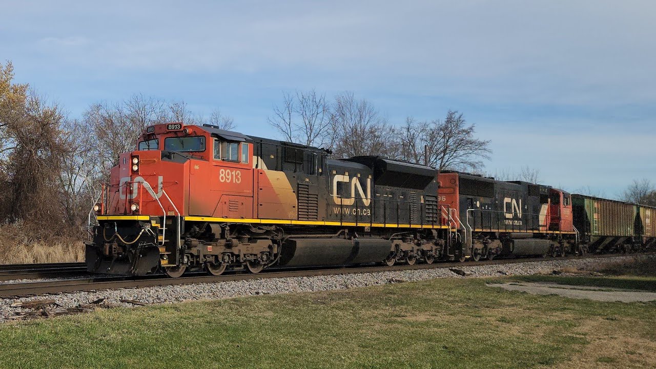 CN Train 399 CN 8913 CN 5696 Durand, Michigan November 13, 2024 1102 - YouTube