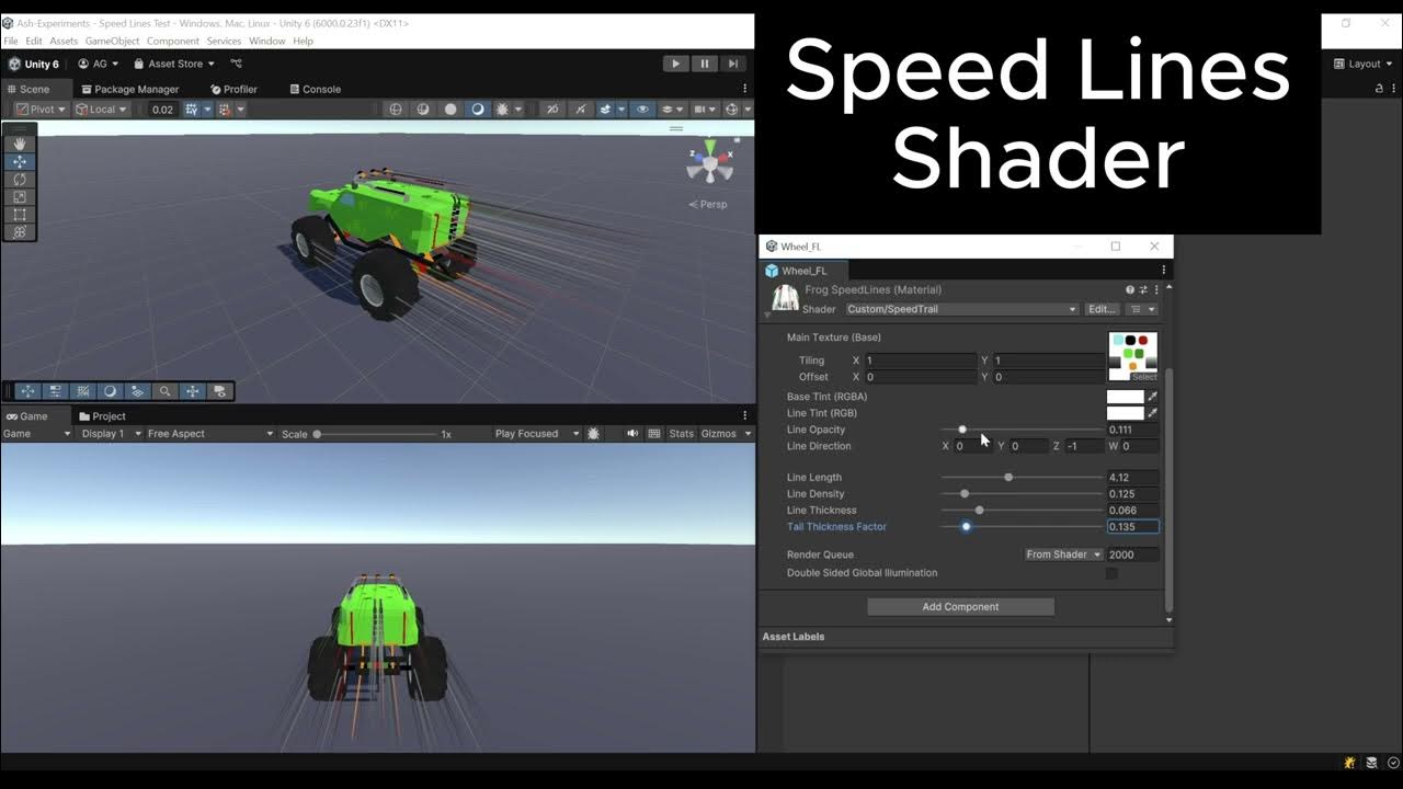 Object Speed Lines Shader in Unity - YouTube