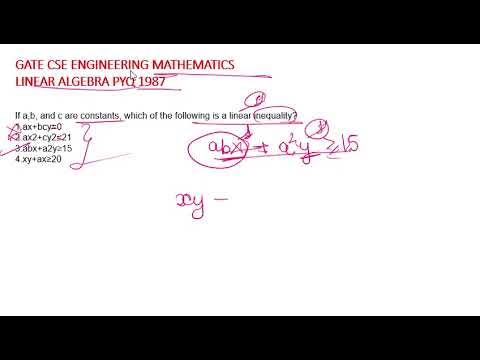 ENGINEERING MATHEMATICS GATE CSE LINEAR ALGEBRA PYQ 1987 - YouTube