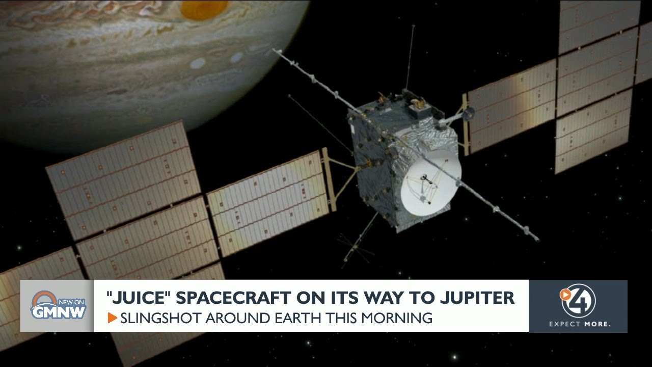 "Juice" spacecraft on its way to Jupiter - YouTube