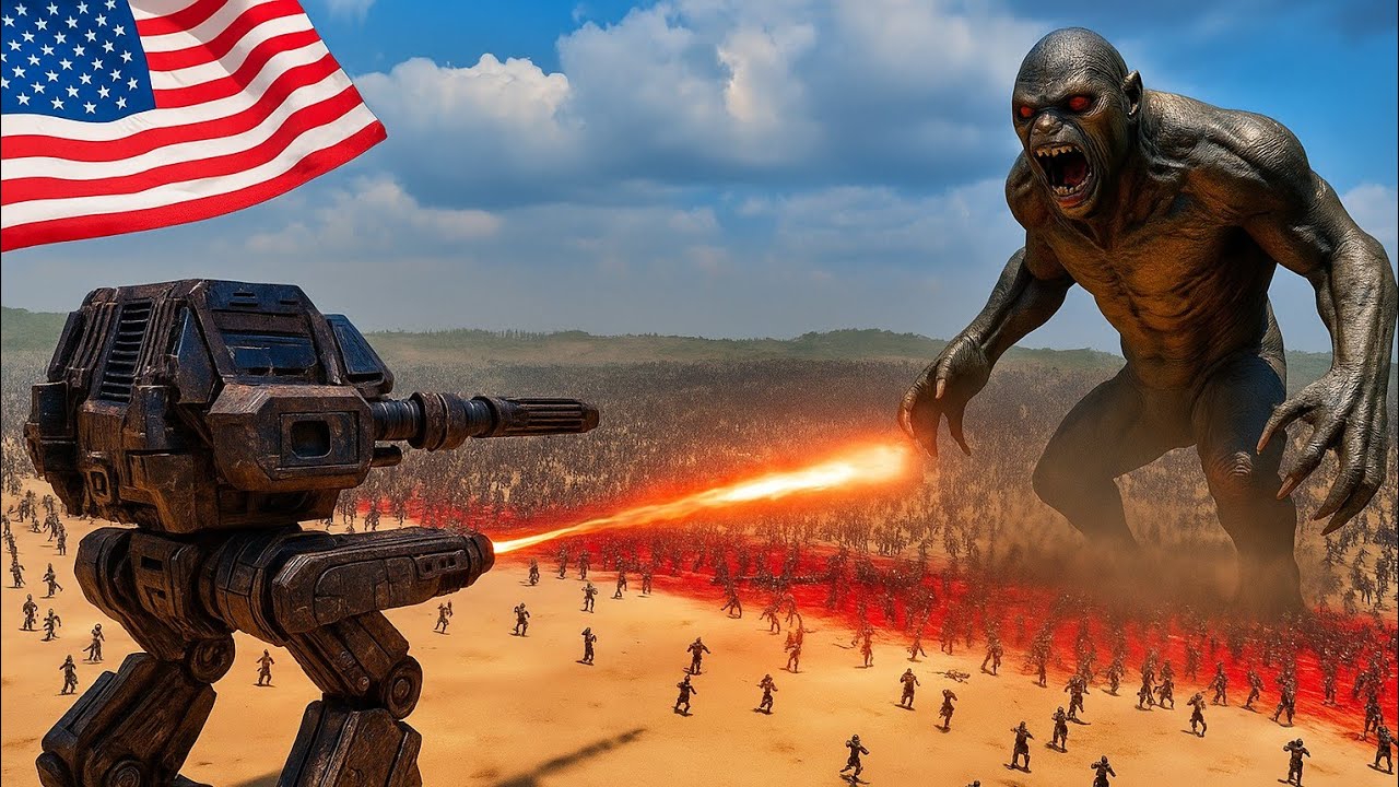 1 Machine Gun vs Endless Army – Can It Survive? | Epic Battle Simulator ...