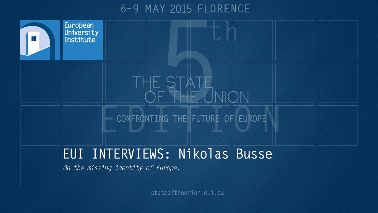 EUI Interviews: Nikolas Busse on the missing identity of Europe - YouTube