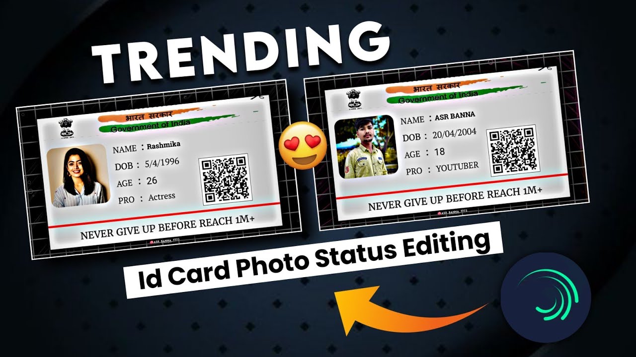 New Viral Trending Id Card Photo video editing| identy Card Video ...