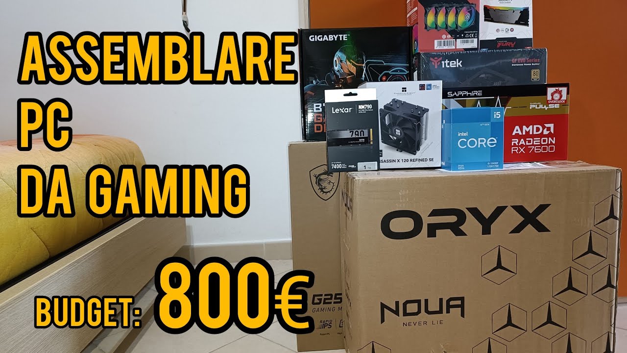 ASSEMBLARE PC da GAMING, guida per PRINCIPIANTI - Build BUDGET 800€ - YouTube