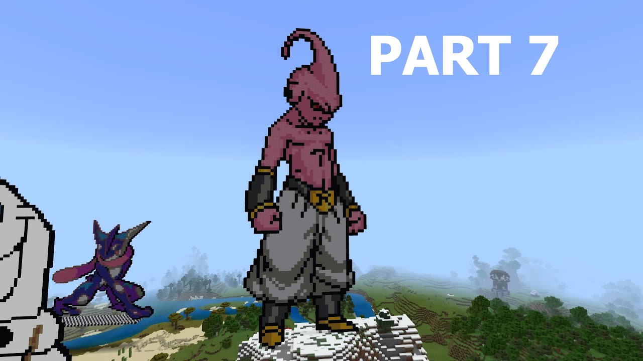 Minecraft Pixel Art: Kid Buu From Dragonball Z Part 7 of 14 - YouTube
