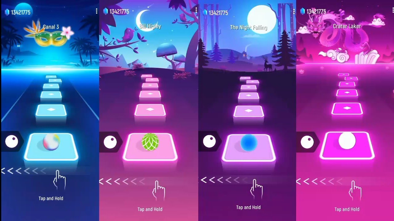 🎵Canal 3🆚Bill Highley🆚The Night Failling🆚Crater Laker🎵-Tiles Hop Songs ...