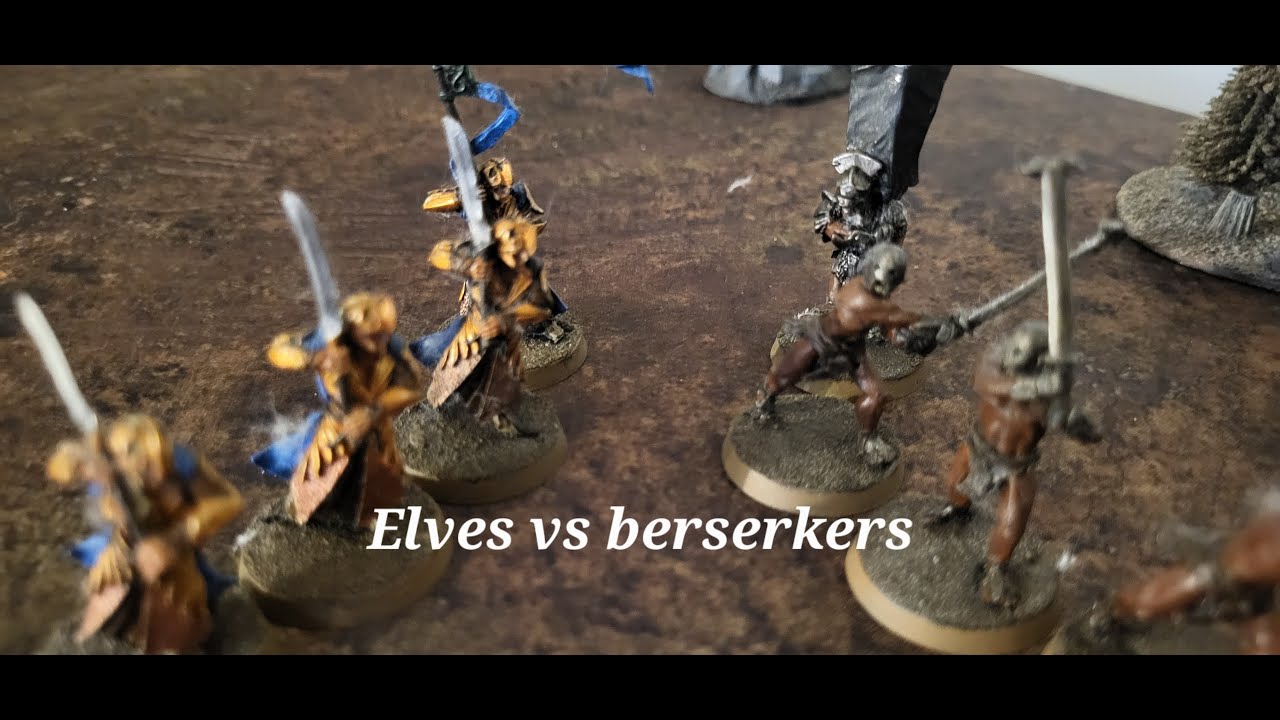 MESBG battle report. Haldirs elves with swords against Uruk-hai ...