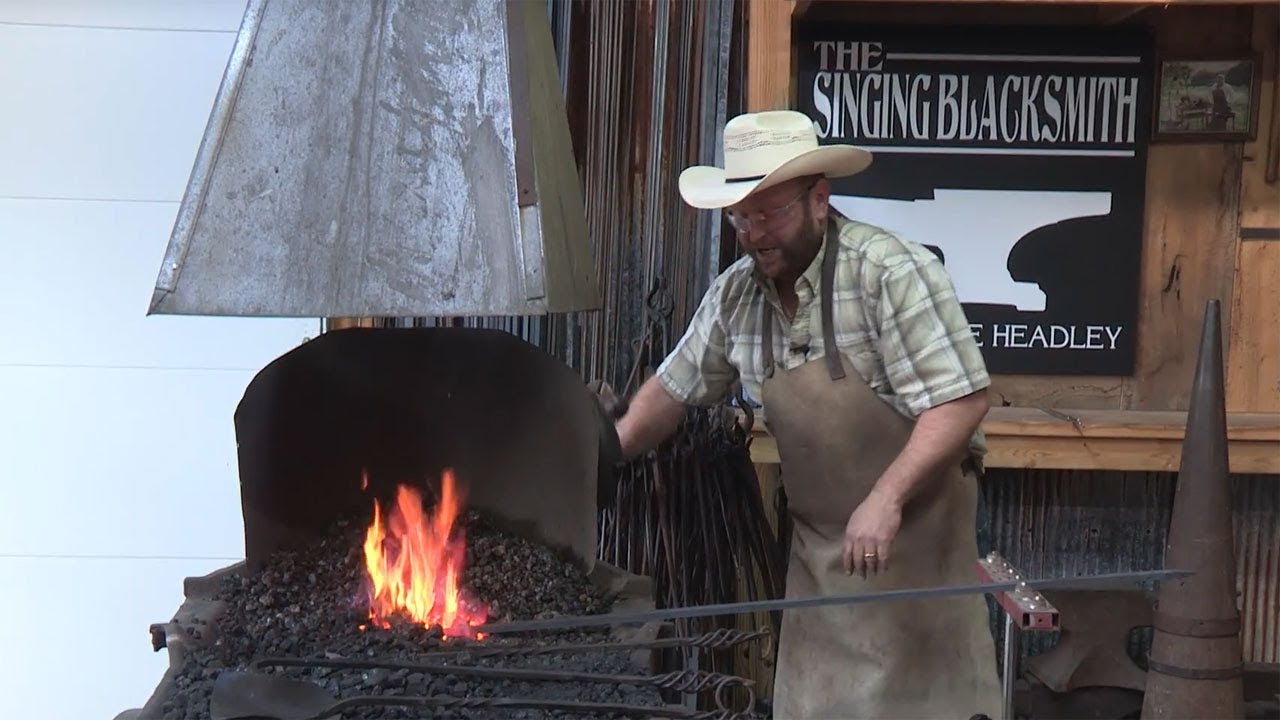 Forging a Tripod with Singing Blacksmith Bryan Dale Headley - YouTube