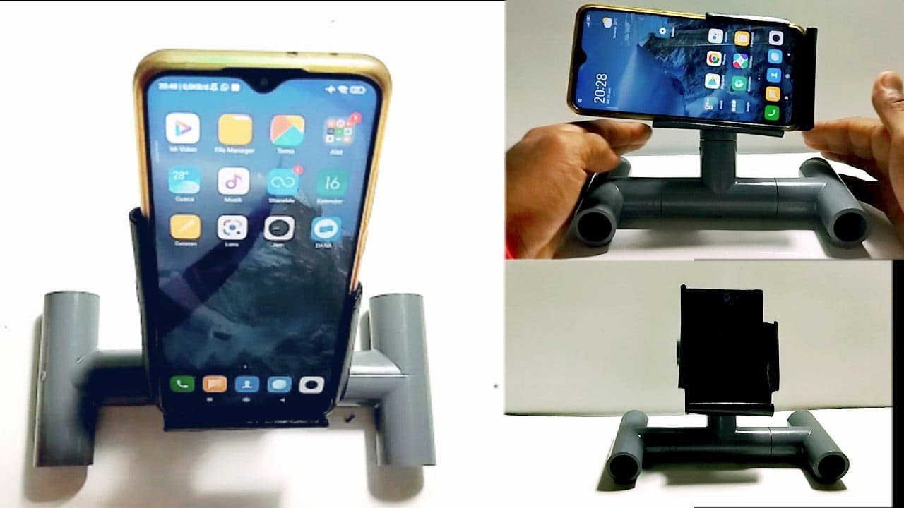 Cara membuat tripod/stand HP dari pipa//tripod model duduk - YouTube