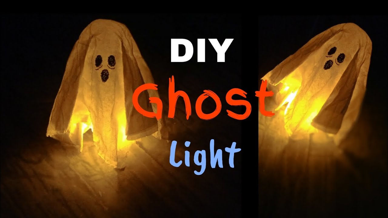 DIY Ghost light with tissue papers | Diwali decoration ideas | light ...