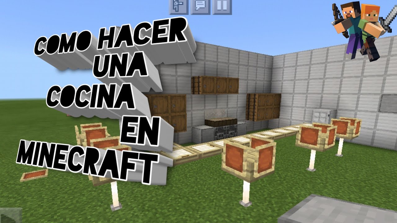 Como hacer una cocina en minecraft - YouTube