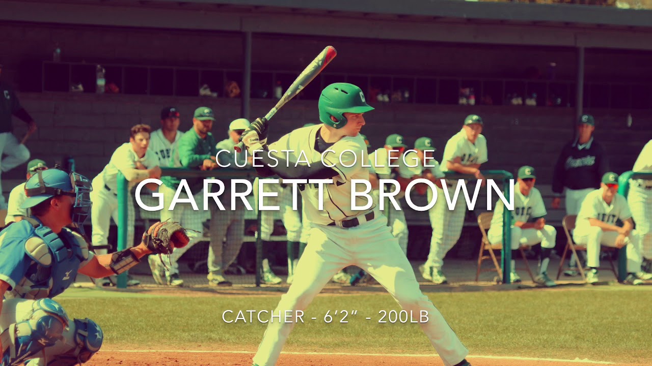 Garrett Brown Baseball - Cuesta College - YouTube