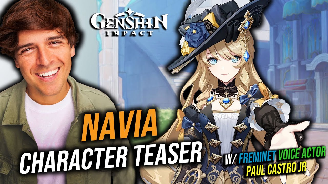 Navia Character Teaser Reaction w/ Freminet Voice Actor, Paul Castro Jr ...