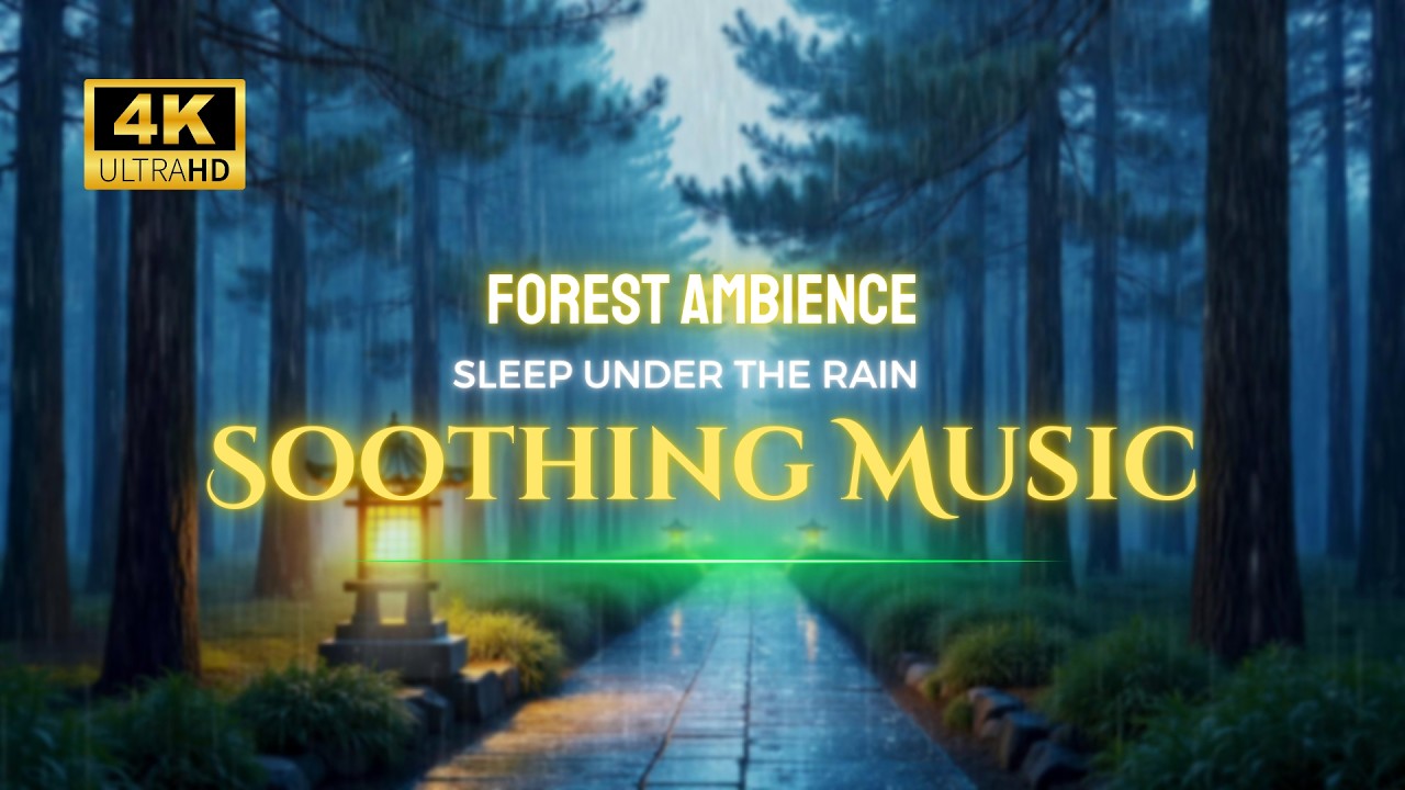 Soothing 4K Heavy Rain in the Forest | Deep Sleep, Relaxing Rain ...