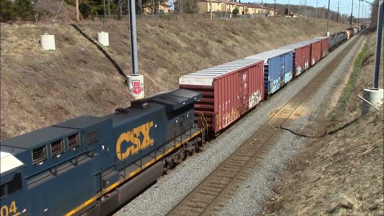 20180326 March 26 20018 CSX Q409 passes Q140 Tropicana Orange Juice Train CP Berry CSX Trenton ...