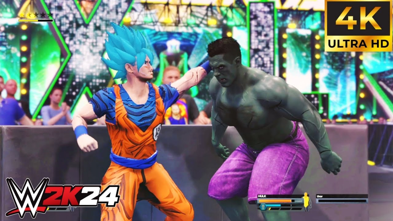 wwe 2k24 | Goku vs Hulk | EXTREAM RULES Match | #wwe #wwe2k24 - YouTube