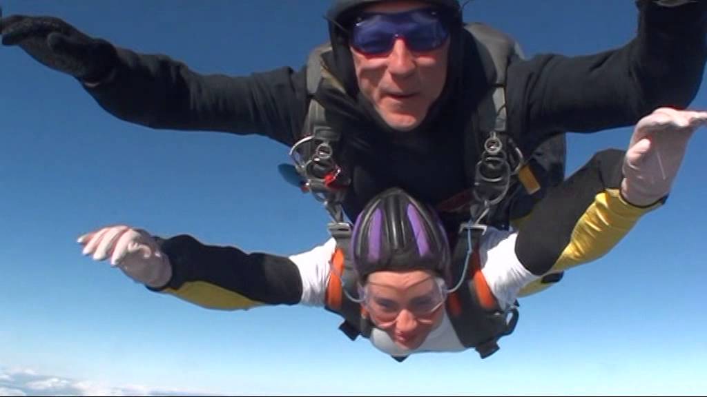 Laura's Tandem Skydive at Black Knights Parachute Centre 2014 - YouTube