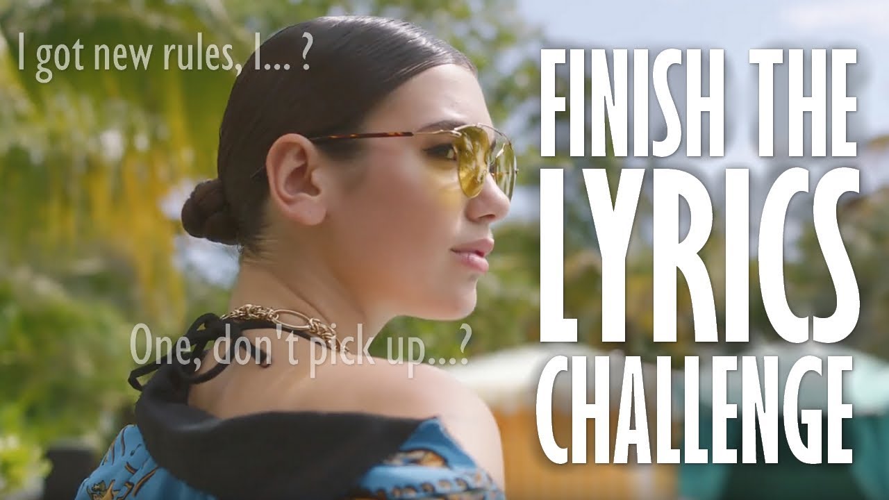 Finish The Lyrics Challenge! - YouTube