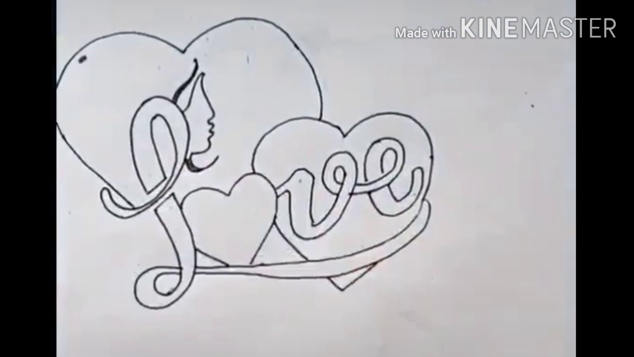 How to draw love heart ♥ || heart shape love driwing || heart drawing # ...