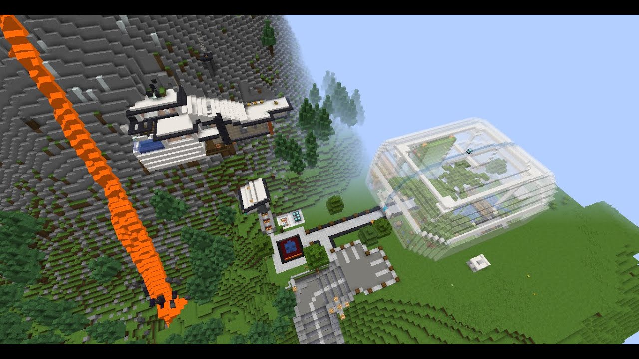 Minecraft Volcano Redstone Modern Smart House(one of the first if not ...